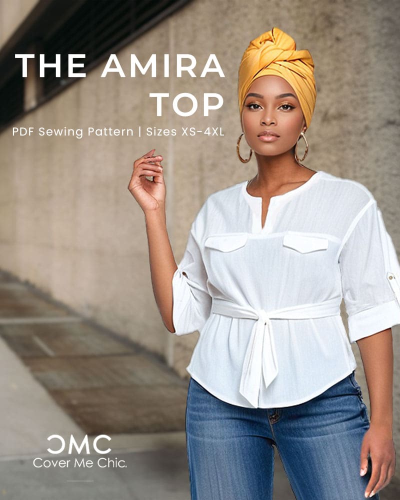 How To Make A Blouse With A Belt: Step-by-Step Sewing Tutorial Using ...
